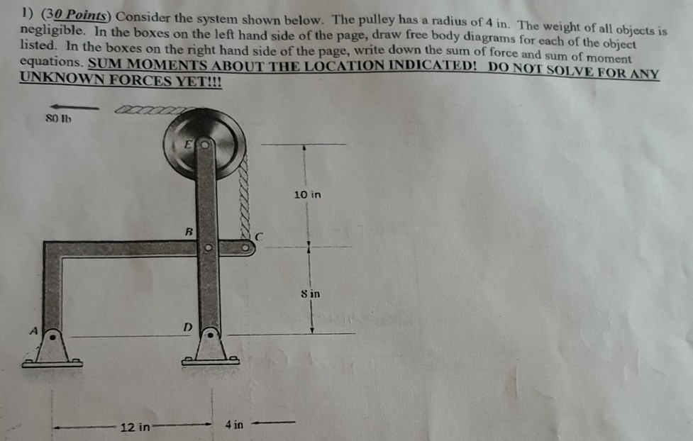 Solved 1) (30 Points) Consider the system shown below. The | Chegg.com