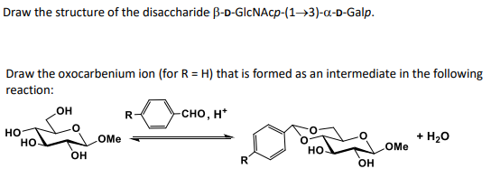 Solved Draw the structure of the disaccharide | Chegg.com