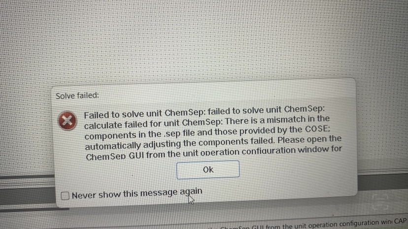 Solved Failed to solve unit Chemsep: failed to solve unit | Chegg.com