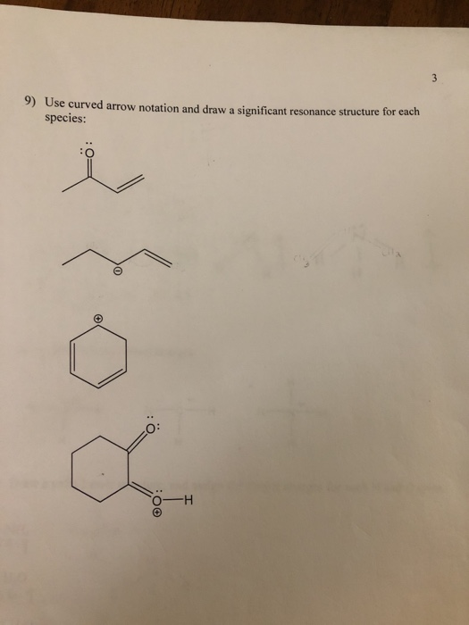 Solved 9) Use curved arrow notation and draw a significan | Chegg.com