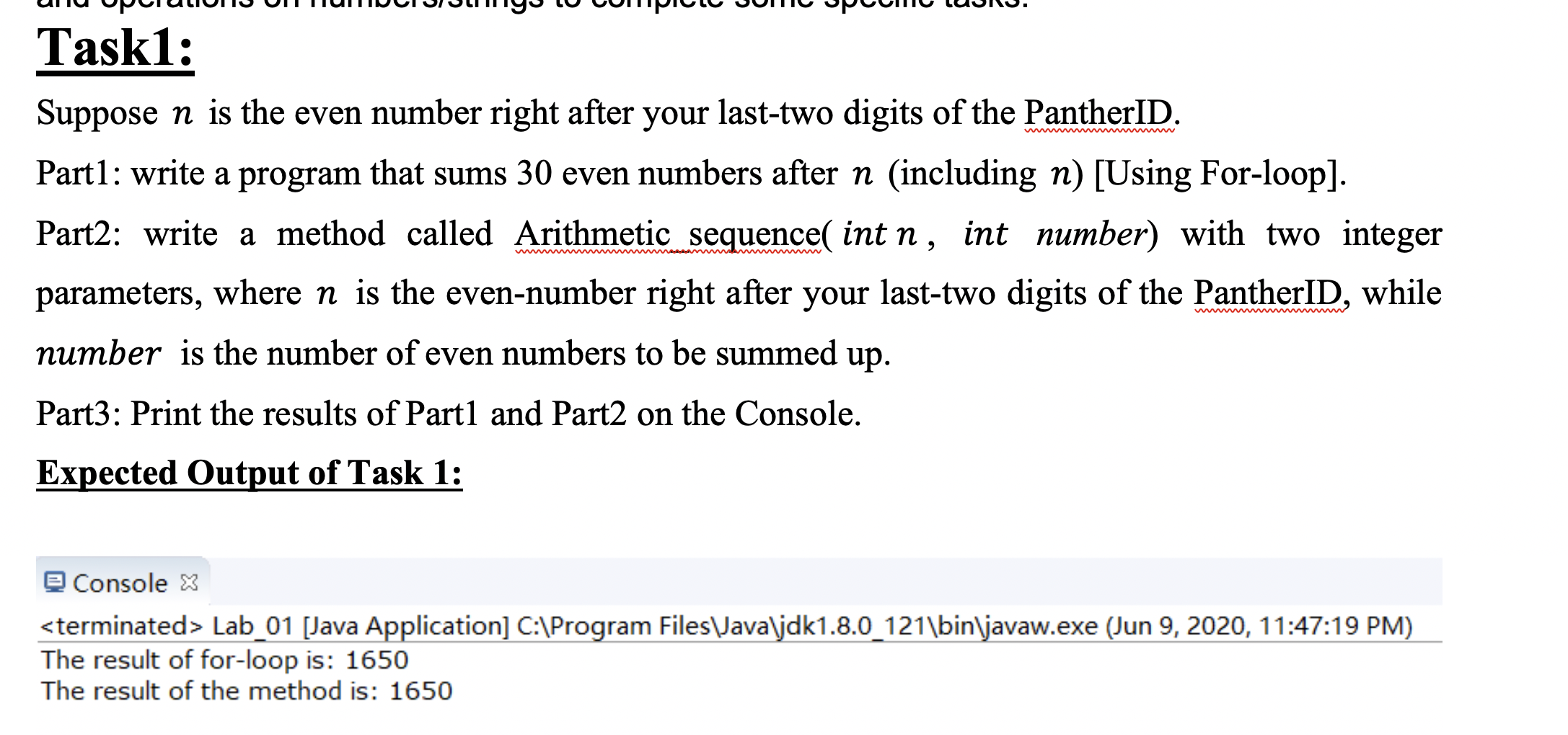 Solved Panther ID - you can choose any but suppose to have 9 | Chegg.com