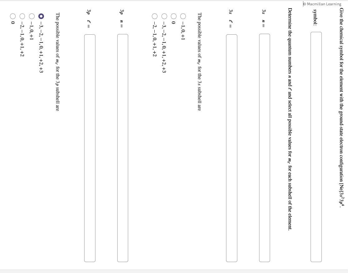 Solved Determine the quantum numbers n and ℓ and select all | Chegg.com
