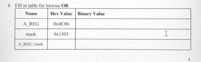 Solved Mask Operations for bit manipulations in Registers | Chegg.com
