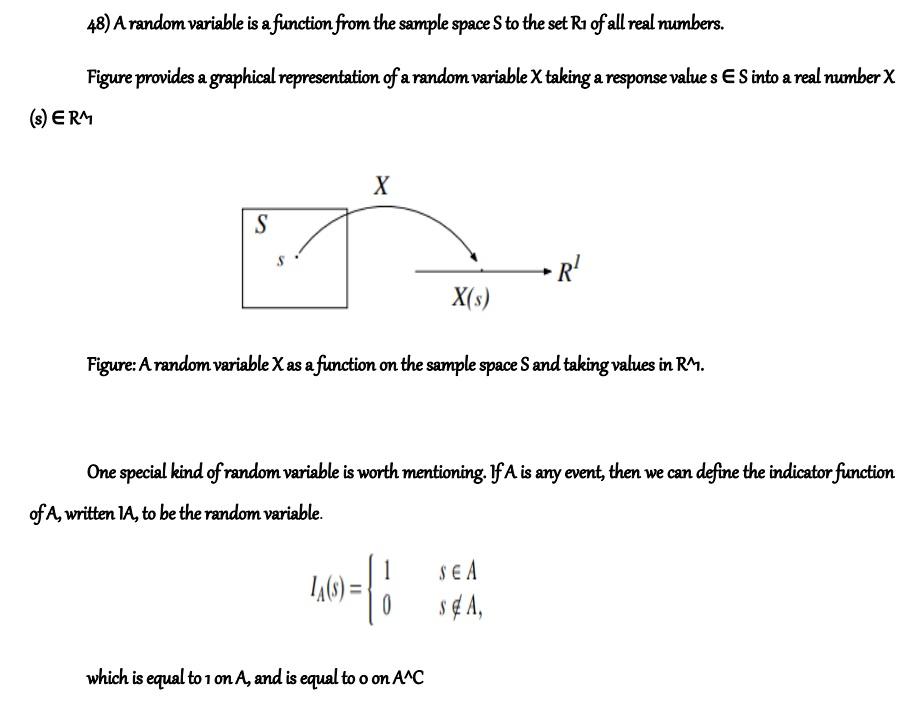 Solved 48) A random variable is a function from the sample | Chegg.com