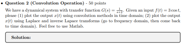 Solved Question 2 (Convolution Operation) - 50 points We | Chegg.com