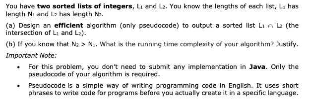 Solved Please help in creating a pseudocode for | Chegg.com