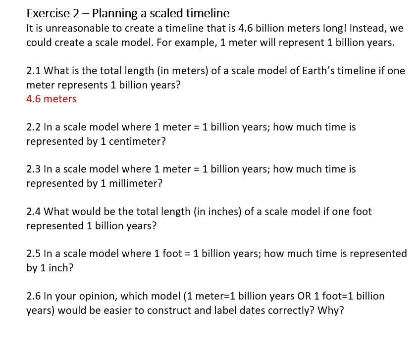 Solved Exercise 2 - Planning a scaled timeline It is | Chegg.com