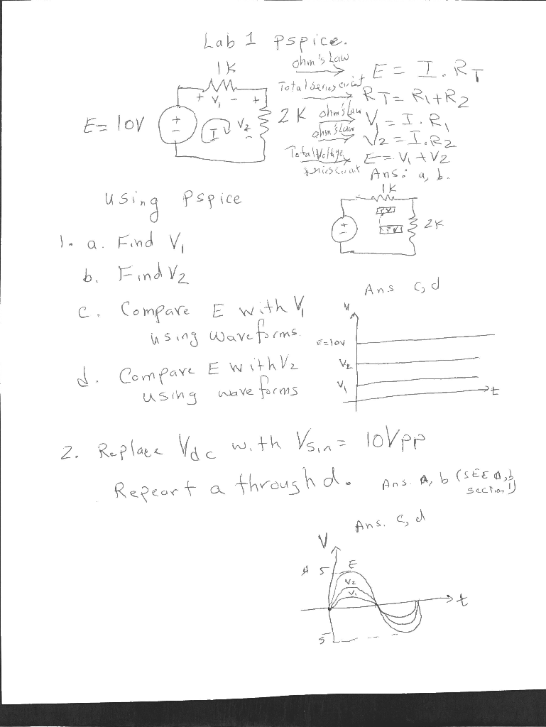 Solved I using PSpice to run simulations for this circuit. I | Chegg.com