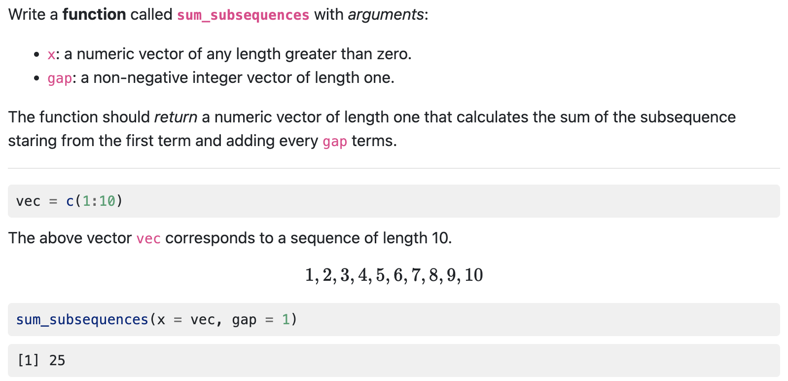 Solved Write A Function Called Sum Subsequences With
