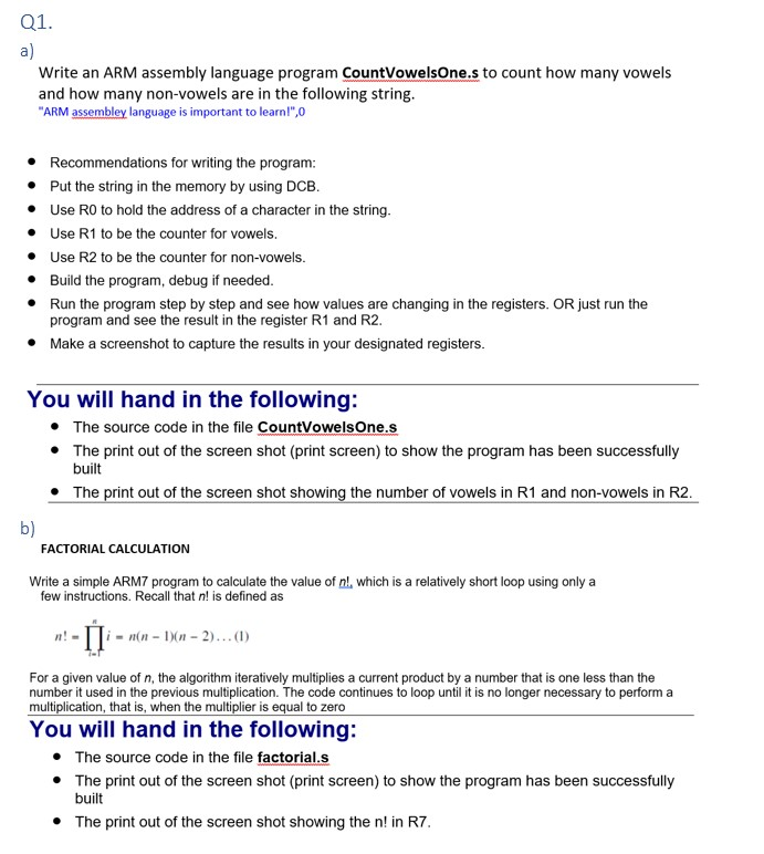 ARM Keil uVision5 program ONLY Provide screenshots to | Chegg.com