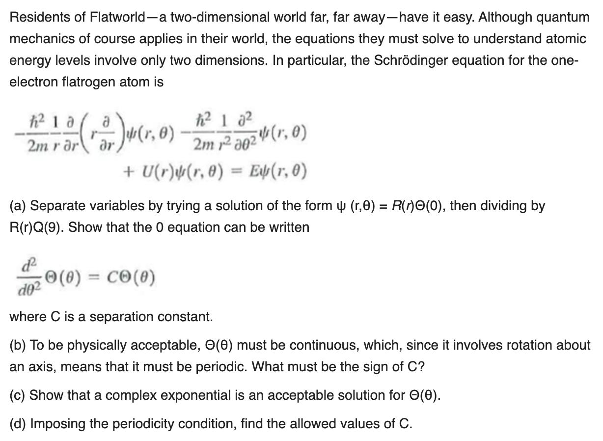 Solved Residents of Flatworld-a two-dimensional world far, | Chegg.com