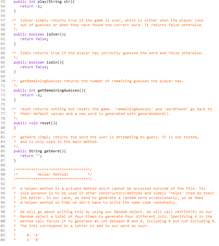 Solved Please fill in guessme.java class. This pertains to | Chegg.com