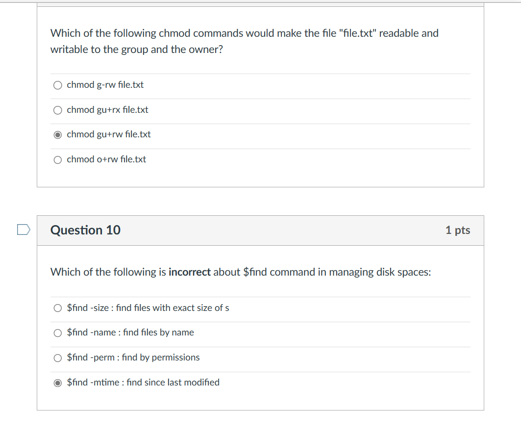 Solved Which of the following chmod commands would make the | Chegg.com