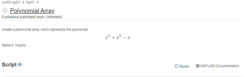 Solved cs 101-sp21 > hw11 > Polynomial Array O solutions | Chegg.com