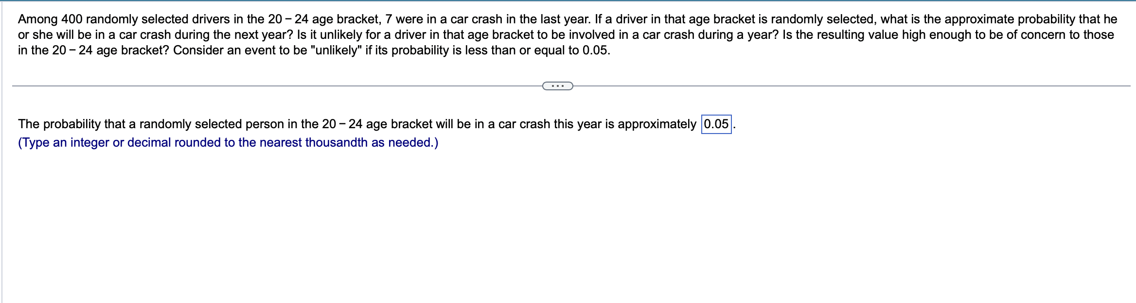 Solved Among 400 randomly selected drivers in the 20−24 age | Chegg.com
