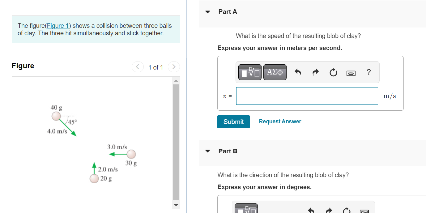 Solved The figure(Figure 1) shows a collision between three | Chegg.com