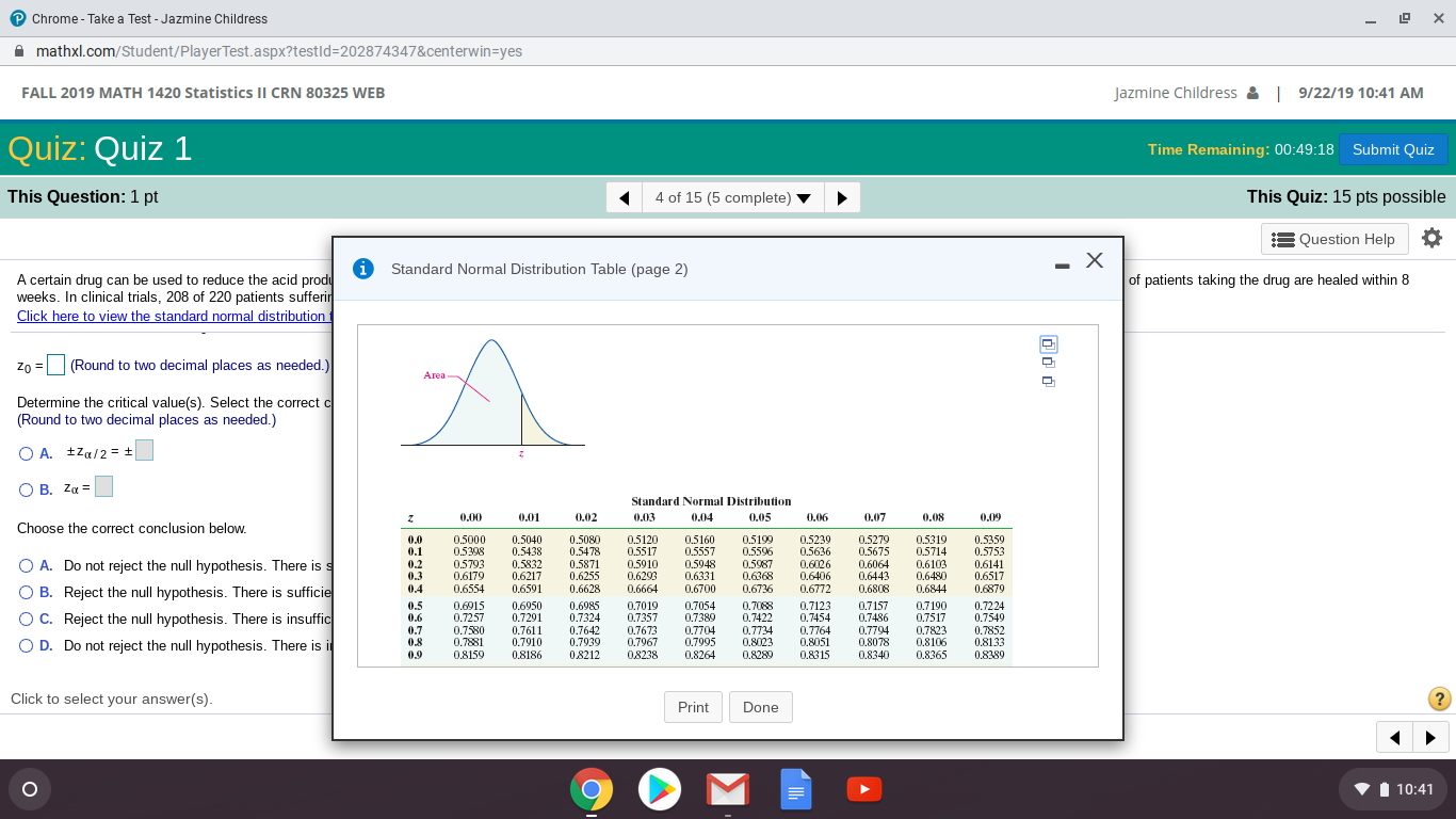 Solved: Chrome - Take A Test - Jazmine Childress - Ox Math... | Chegg.com