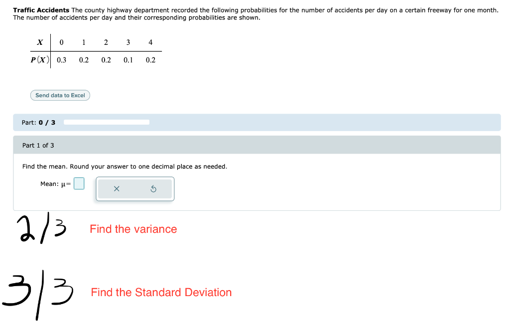 Solved Traffic Accidents The county highway department | Chegg.com