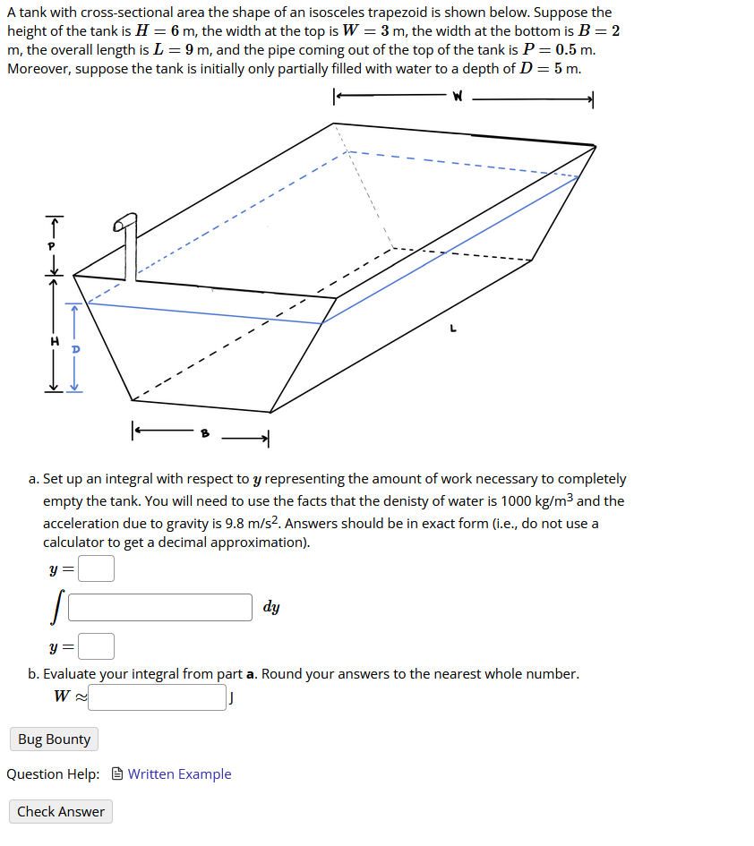 Solved A tank with cross-sectional area the shape of an | Chegg.com