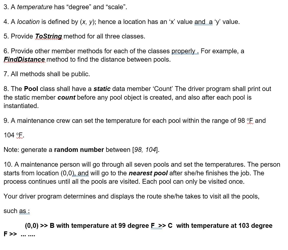 In C# - A community has 7 swimming pools, as shown in | Chegg.com
