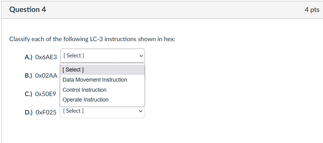 Solved Classify each of the following LC-3 instructions | Chegg.com