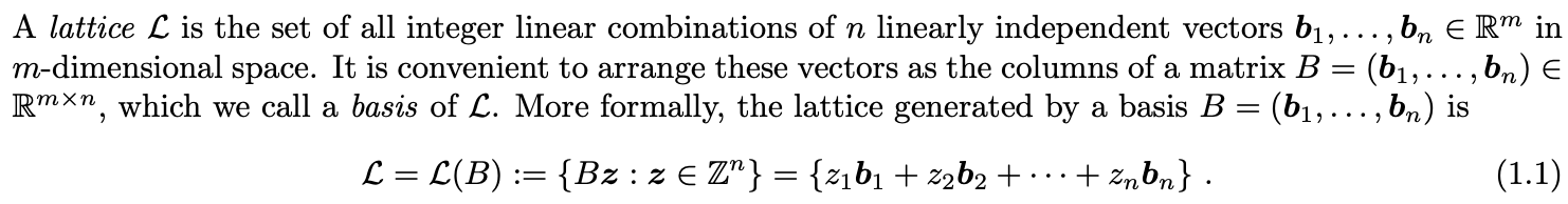 A lattice L is the set of all integer linear | Chegg.com