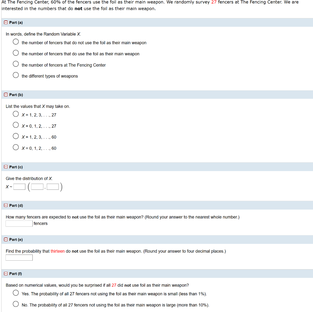 Solved At The Fencing Center, 60% of the fencers use the | Chegg.com
