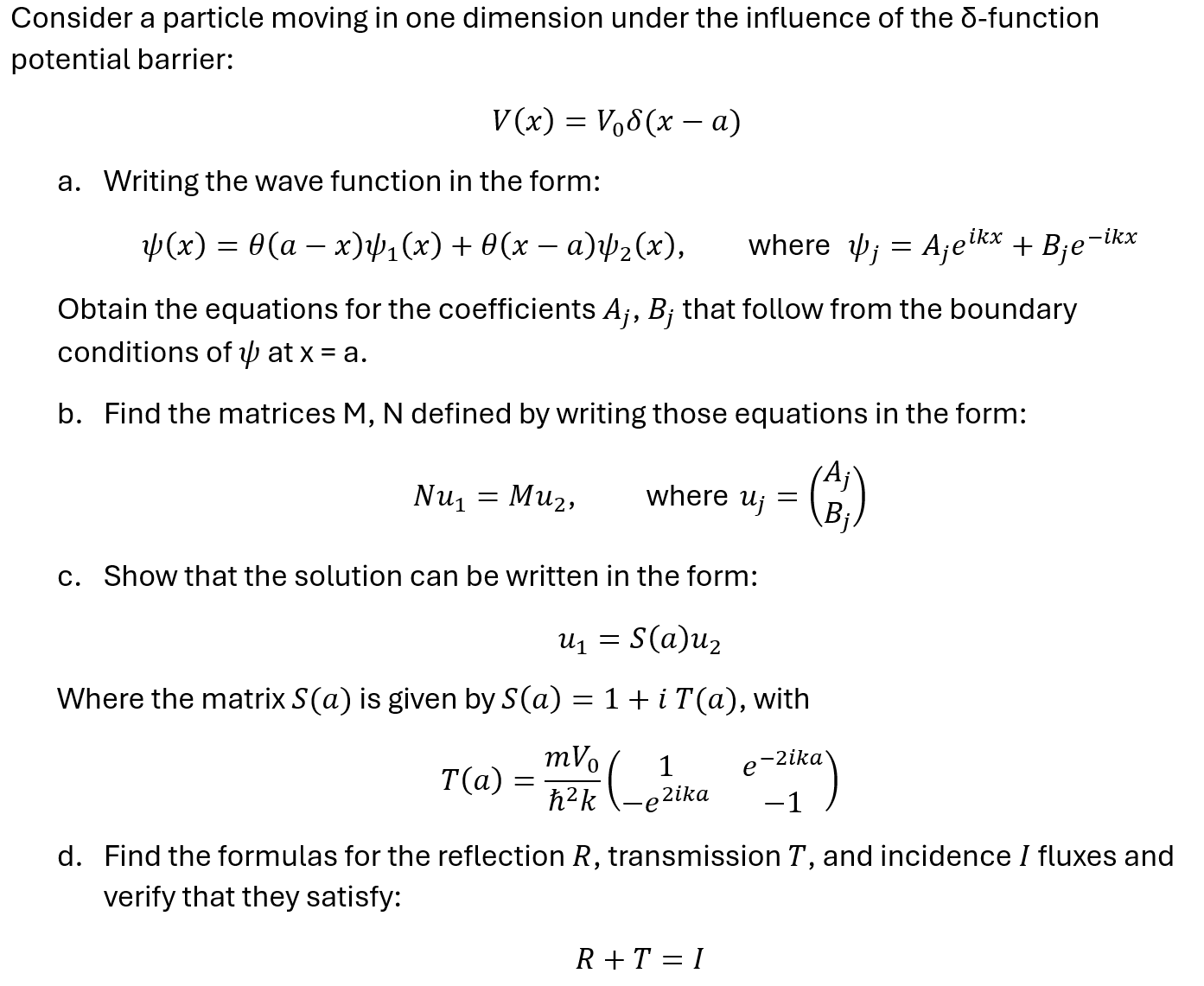 Solved Consider a particle moving in one dimension under the | Chegg.com