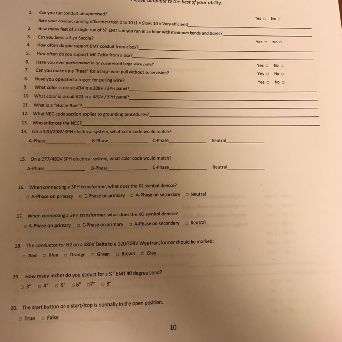 Solved Can you run conduit unsupervised? Yes No Rate your | Chegg.com