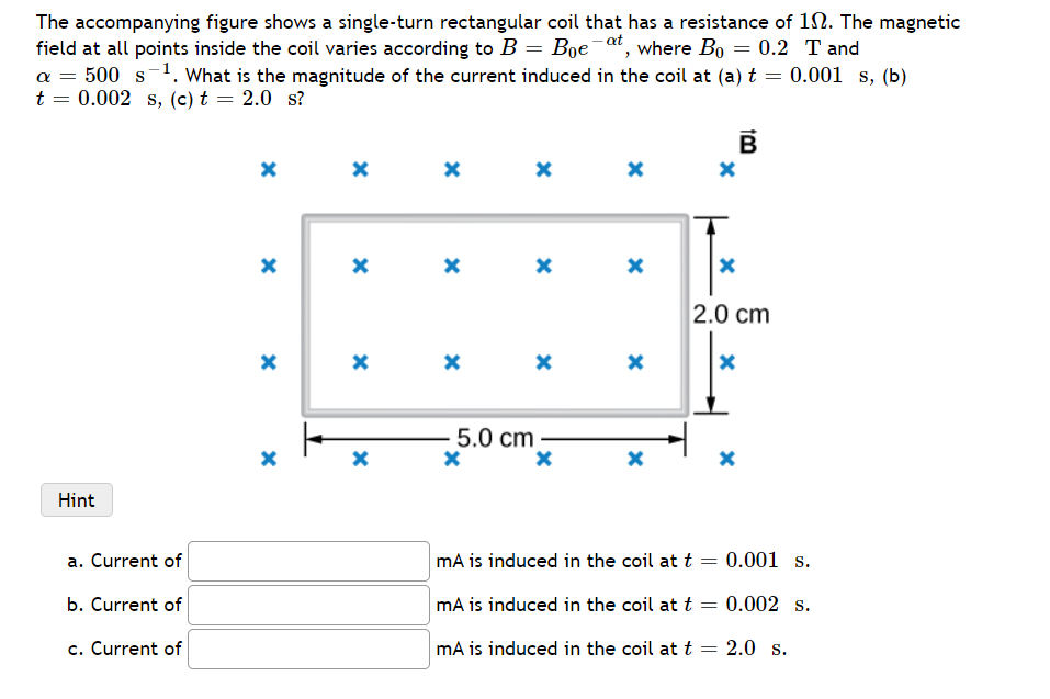 Solved The accompanying figure shows a single-turn | Chegg.com