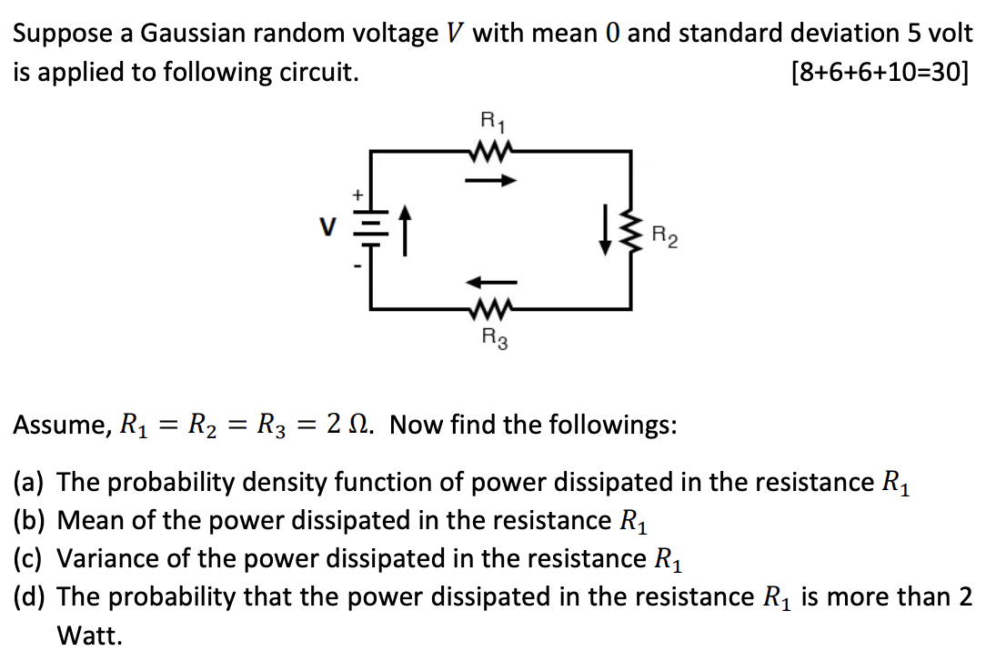 Solved Suppose a Gaussian random voltage V with mean 0 and | Chegg.com