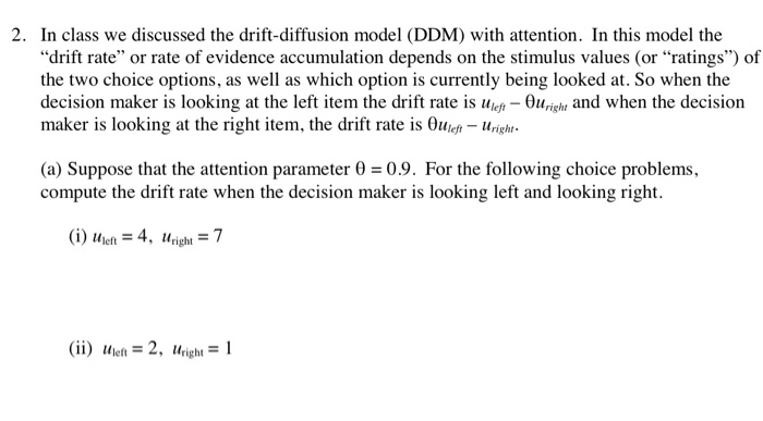 Solved 2. In class we discussed the drift-diffusion model | Chegg.com