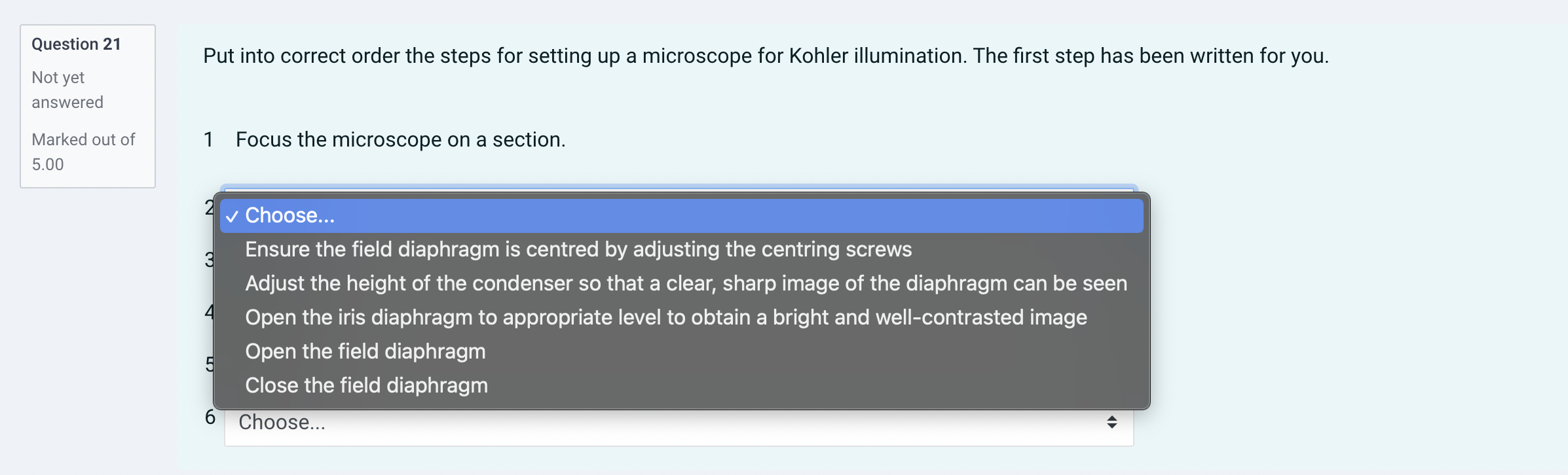 Solved there is 6 options the first one was done for me I | Chegg.com