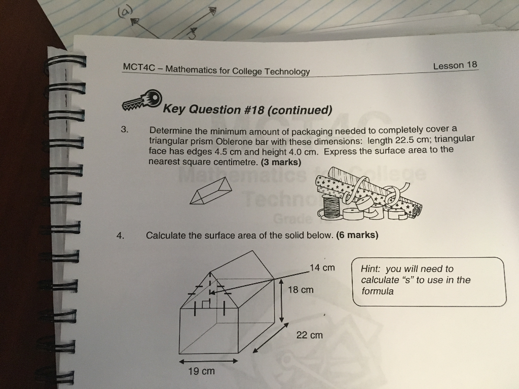 Solved MCT4C-Mathematics for College Technology Lesson 18 | Chegg.com