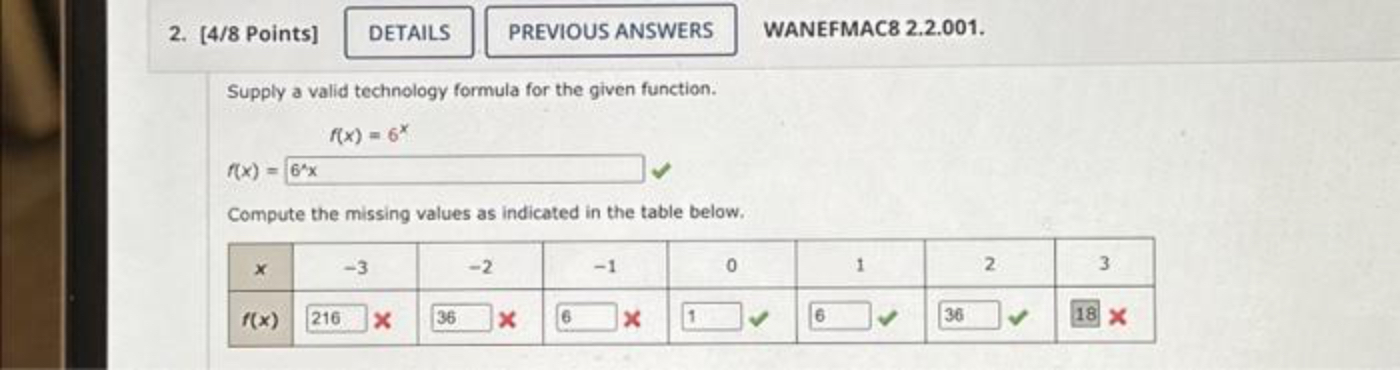 Solved Supply a valid technology formula for the given | Chegg.com