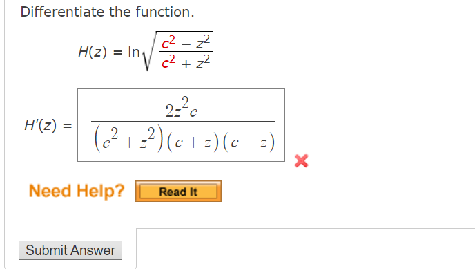 Solved Differentiate the function. | Chegg.com