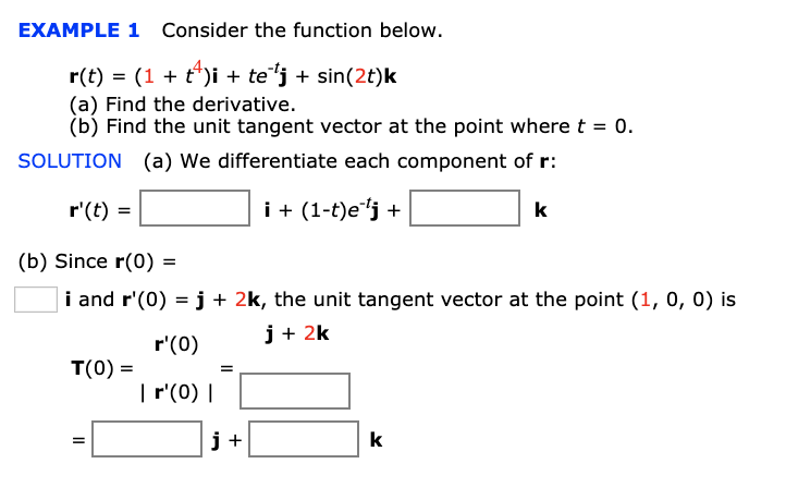 Solved EXAMPLE 1 Consider the function below. r(t) = (1 + | Chegg.com