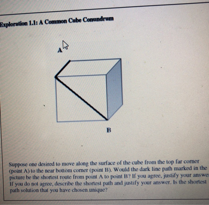 Solved Exploration 1.l: A Common Cube Conundrum Suppose one | Chegg.com