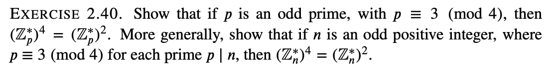 Solved EXERCISE 2.40. Show that if p is an odd prime, with p | Chegg.com