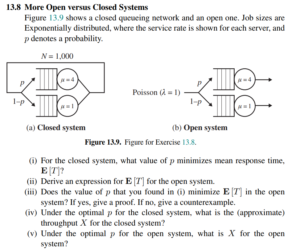 Solved 13.8 ﻿More Open versus Closed SystemsFigure 13.9 | Chegg.com