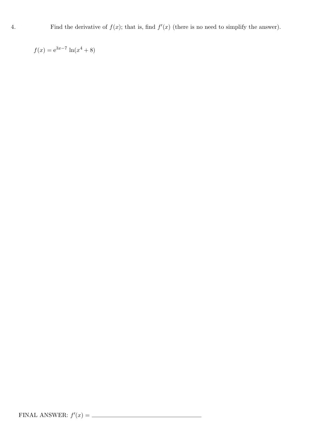 Solved Find the derivative of f(x); that is, find f′(x) | Chegg.com