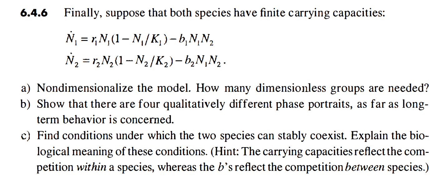 Solved 6.4.6 Finally, suppose that both species have finite | Chegg.com