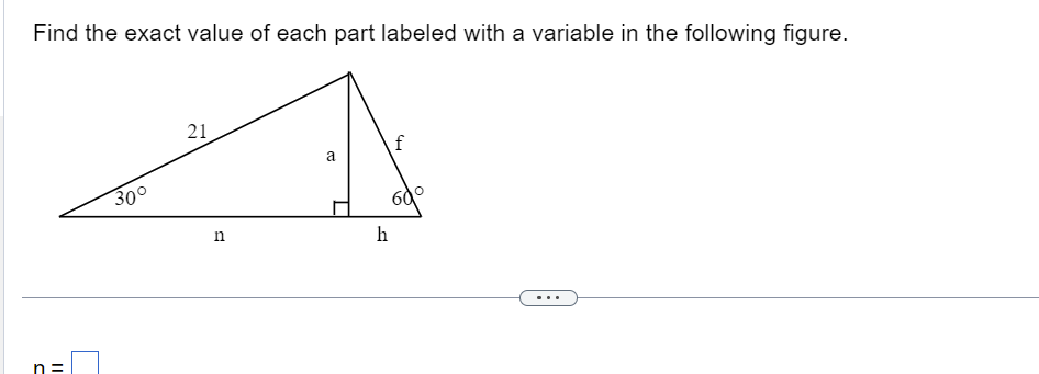 Solved Find the exact value of each part labeled with a | Chegg.com