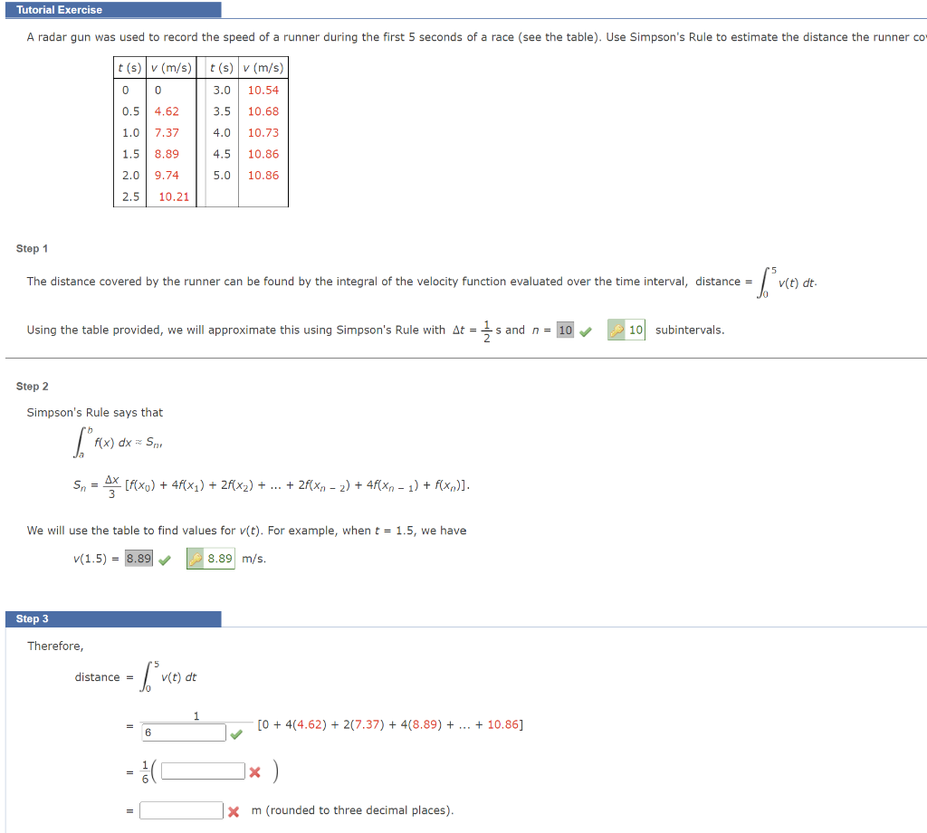 Solved The distance covered by the runner can be found by | Chegg.com