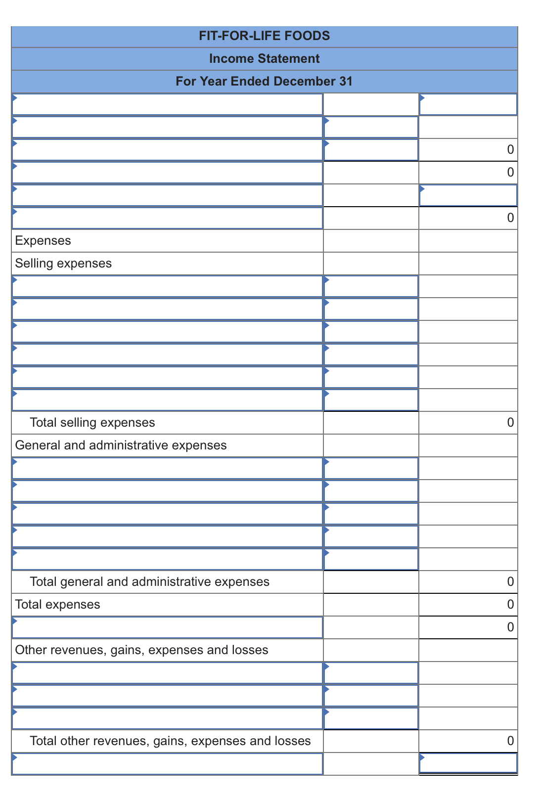 Solved Fit-for-Life Foods reports the following income | Chegg.com