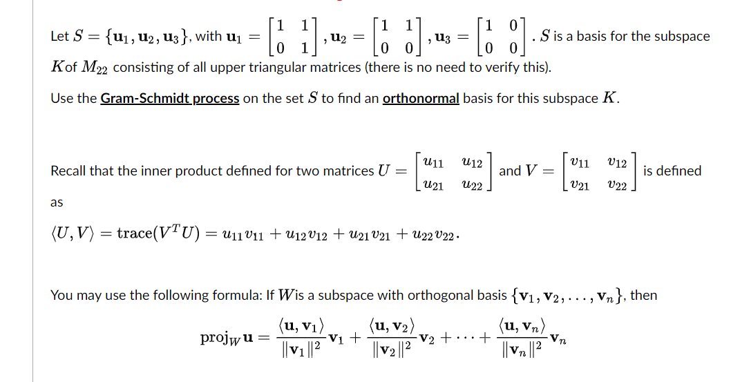 Solved 1 1 0 S is a basis for the subspace Let S= {u1, U2, | Chegg.com