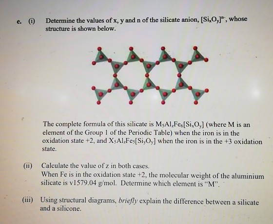 Solved e. (1) Determine the values of x,y and n of the | Chegg.com