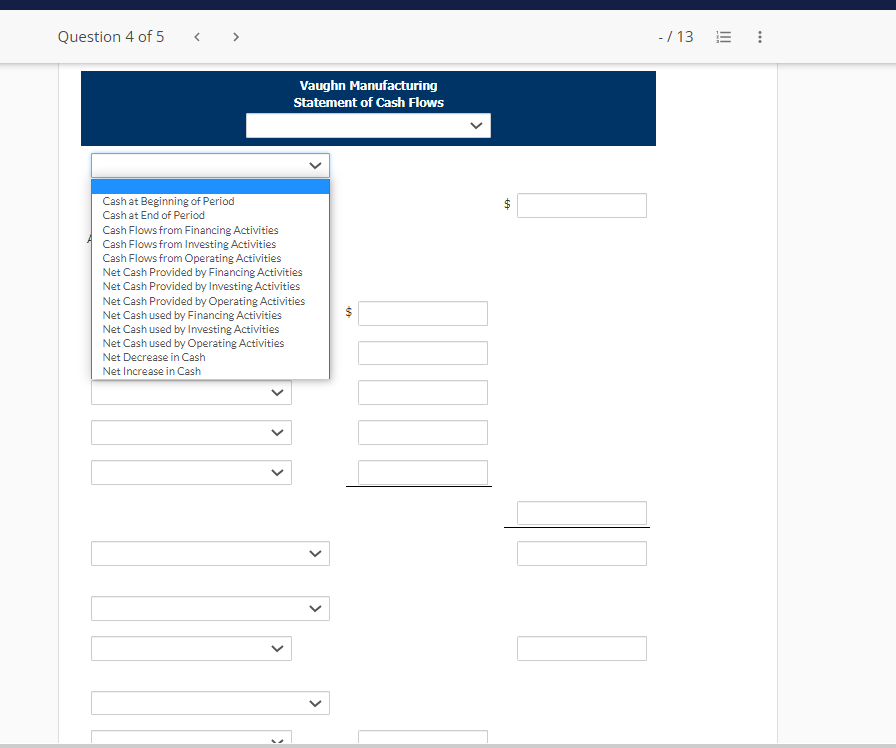 Solved 4. Vaughn Manufacturing Note: Please review all the | Chegg.com