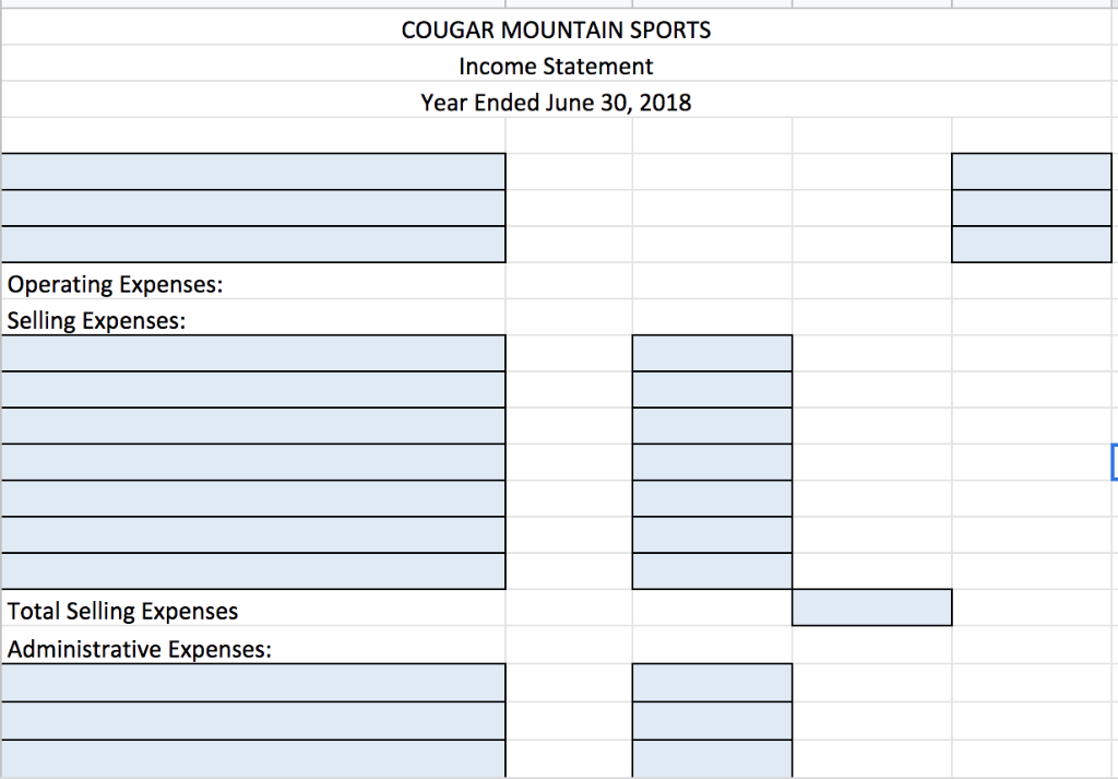 Solved 1. Use Excel to prepare a multi-step income statement | Chegg.com