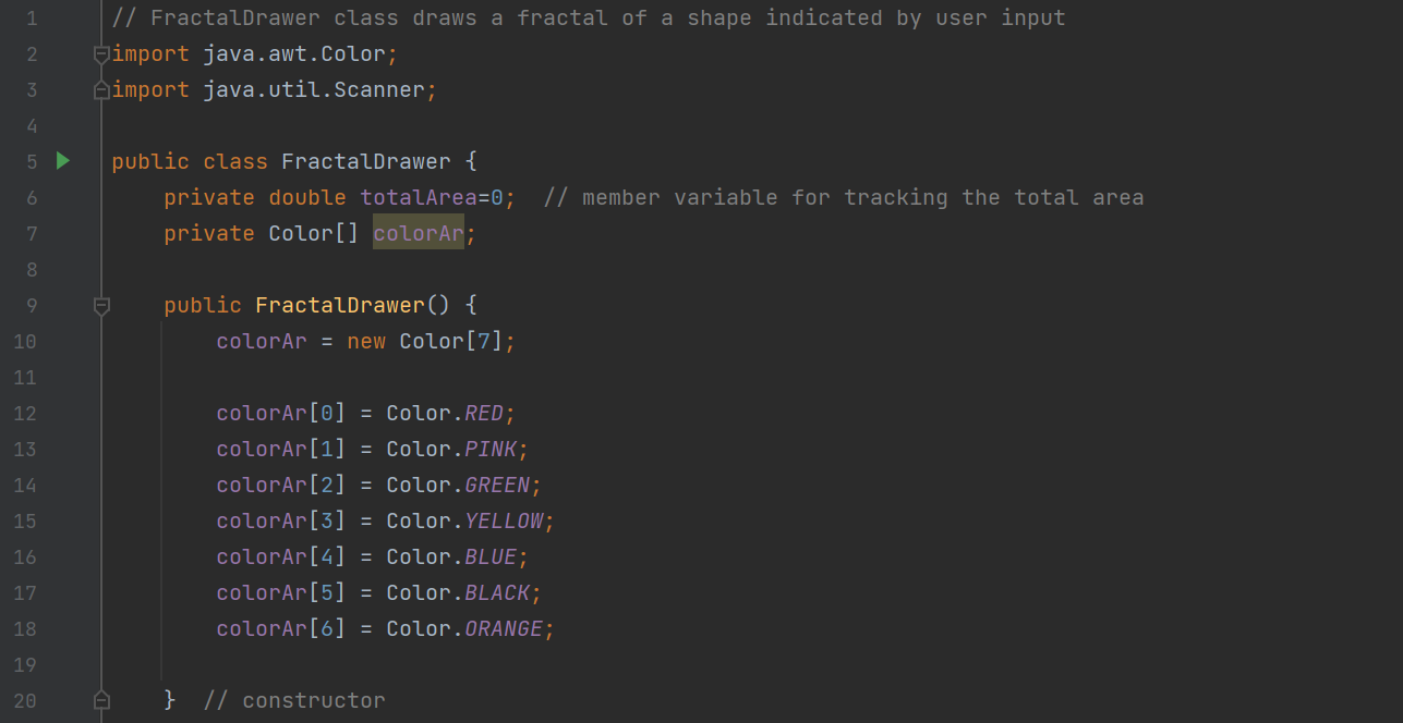Solved //TODO: // drawFractal creates a new Canvas object // | Chegg.com